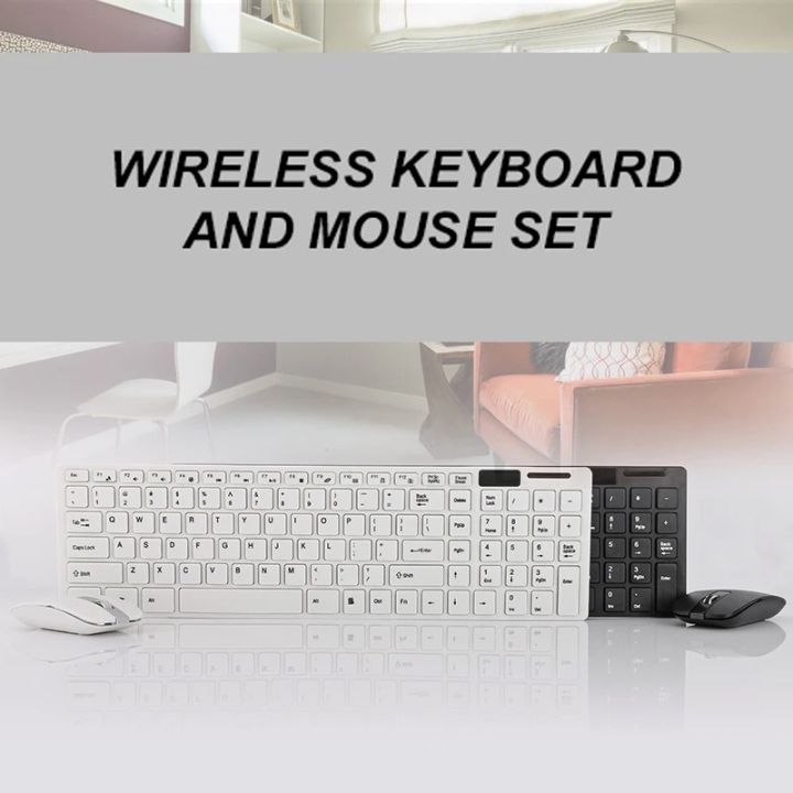 Ultra Slim Wireless 2.4G Keyboard and Mouse Set with USB Bluetooth ...