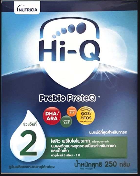 Hi-Q Prebio Proteq นมผงสำหรับเด็ก ไฮคิว พรีไบโอโพรเทก สูตร 2 ขนาด 250g ...