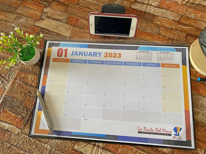 Lively Design Big Table Calendar 2025 Flat Calendar Planner ...