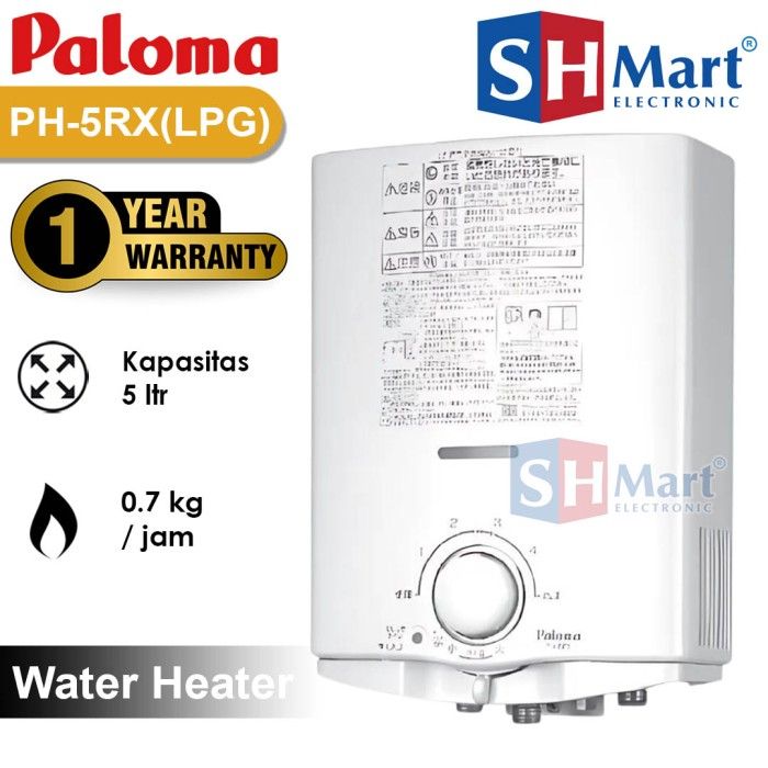 Water Heater PALOMA PH-5RX LPG / Gas Tabung MADE IN JEPANG | Lazada Indonesia