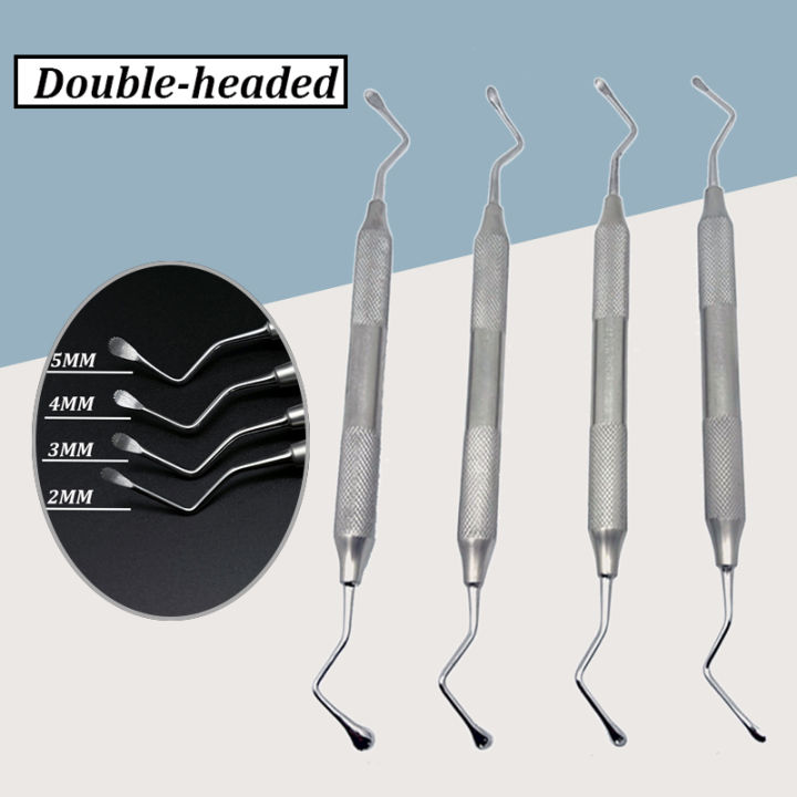Dental Double Ends Jagged Curette Dental Scaler Cleaning Excavator ...
