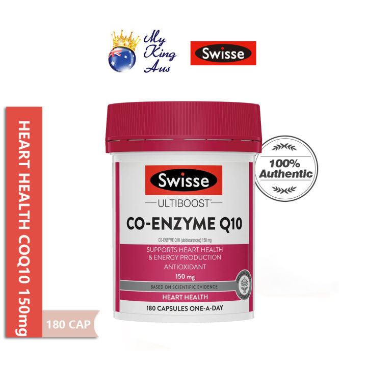 Swisse Ultiboost Co-Enzyme Q10 150mg 180 Capsules Support Heart Health (EXP:02 2026) [My King ...