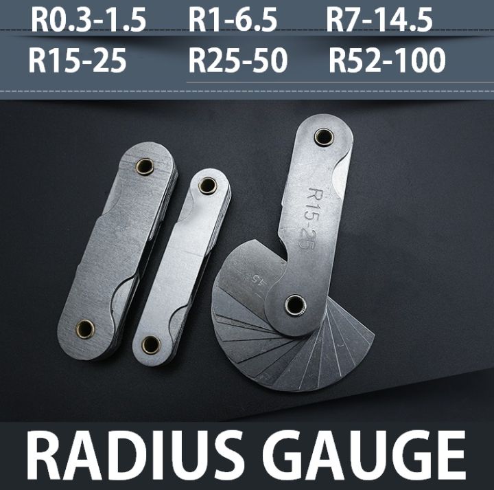 Radius Gauge Set Style Fixed Leaves With Handle Dimension Type Metric ...