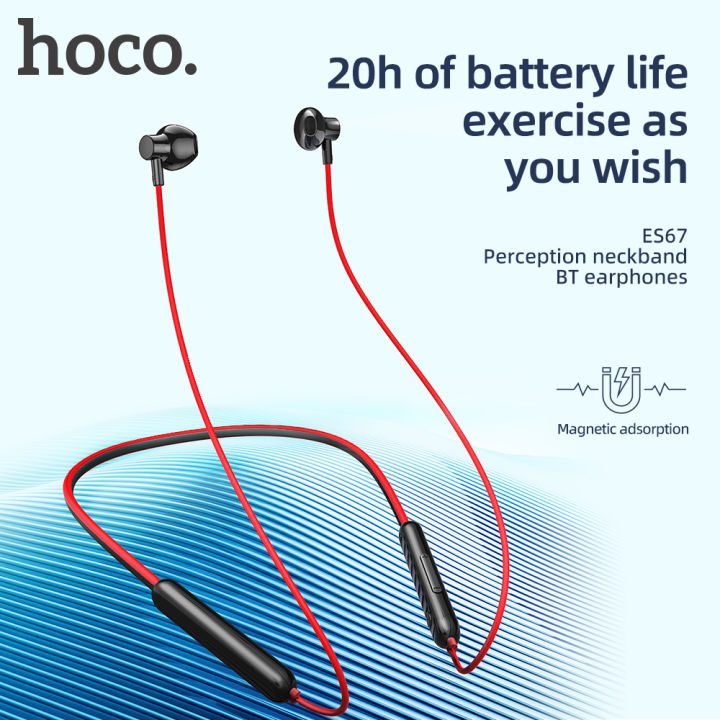 [Mới] Dây đeo cổ Tai nghe thể thao Tai nghe vòng đeo cổ Bluetooth 100% es67 chính hãng của Hoco ...