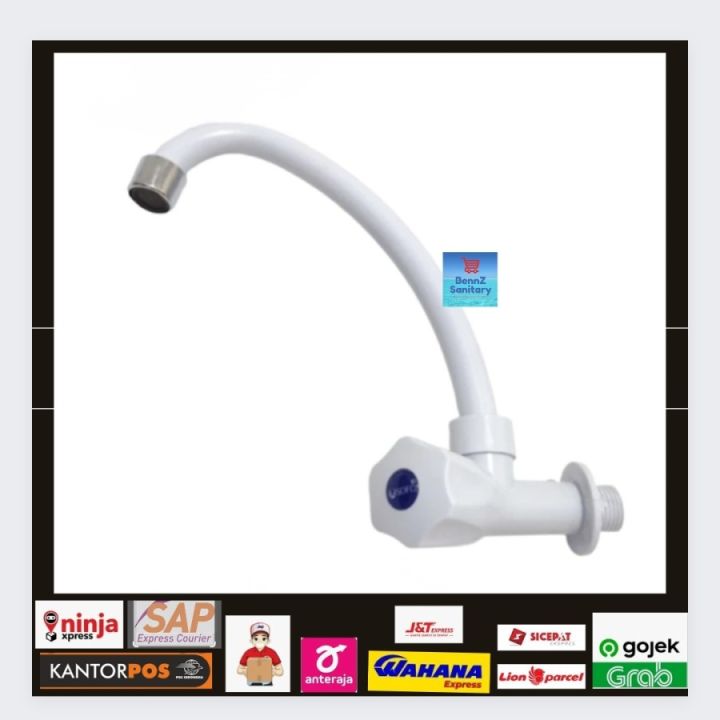 kran sink plastik PVC dinding, kran bak cuci piring dinding, kran bcp ...