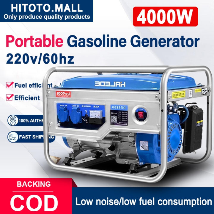 Gasoline Generator Portable 4000W Home Portable Gasoline Generator 4 Stroke 220V/60Hz Outdoor ...