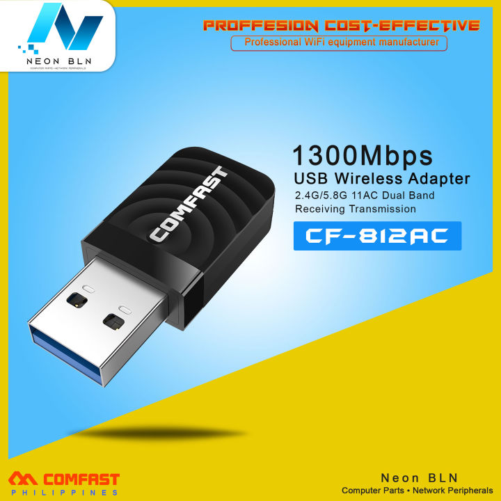 Comfast CF-812AC 1200Mbps Dual Band USB Adapter | USB Adapter | USB ...