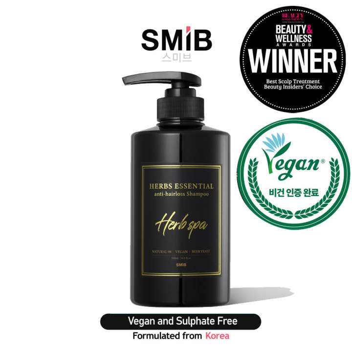 [ SMIB ] - Herbs Essential Anti-hair Loss Shampoo - Vegan and Sulfate ...
