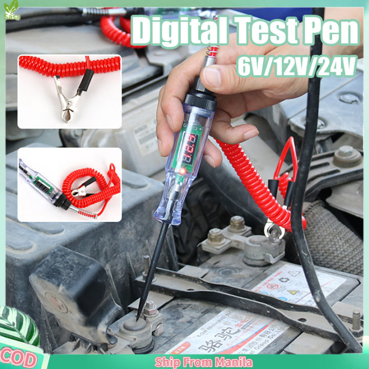 12v Tester Light Tester Digital LED , 6V 12V 24V DC Car Truck Circuit ...