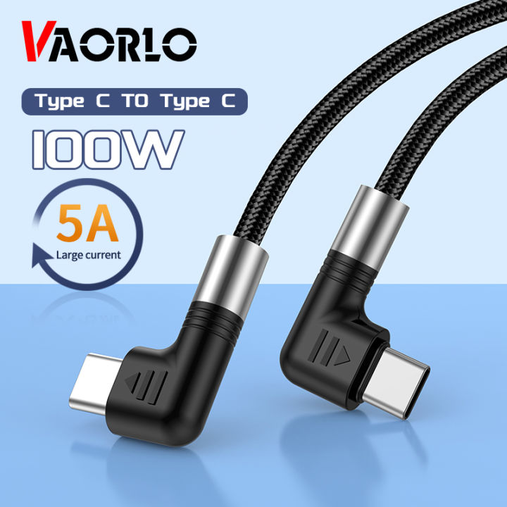 VAORLO Cáp Sạc 90 Độ Cáp Type C 0.5M/1 M/2M/3M Cáp USB C Sang USB C 100W Dây Sạc PD 30W Type C ...