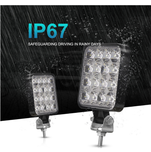 LED Square Work Light 12V 24V 48w Off-Road Flood Light for Car Truck ...