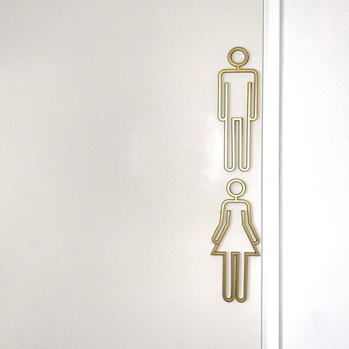 LSMSMAVDS 1 Pcs Creative Toilet Door Sign Acrylic Restroom Sign ...