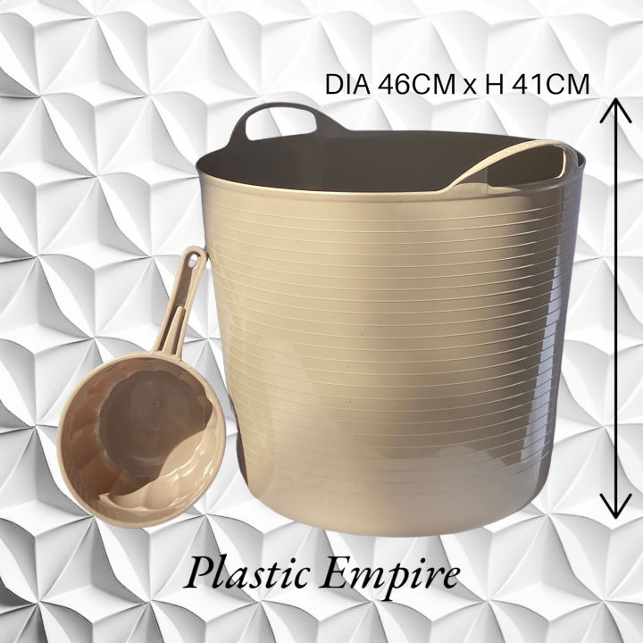 Multifunctional Plastic Large Capacity Round Timba With Handle And Tabo ...