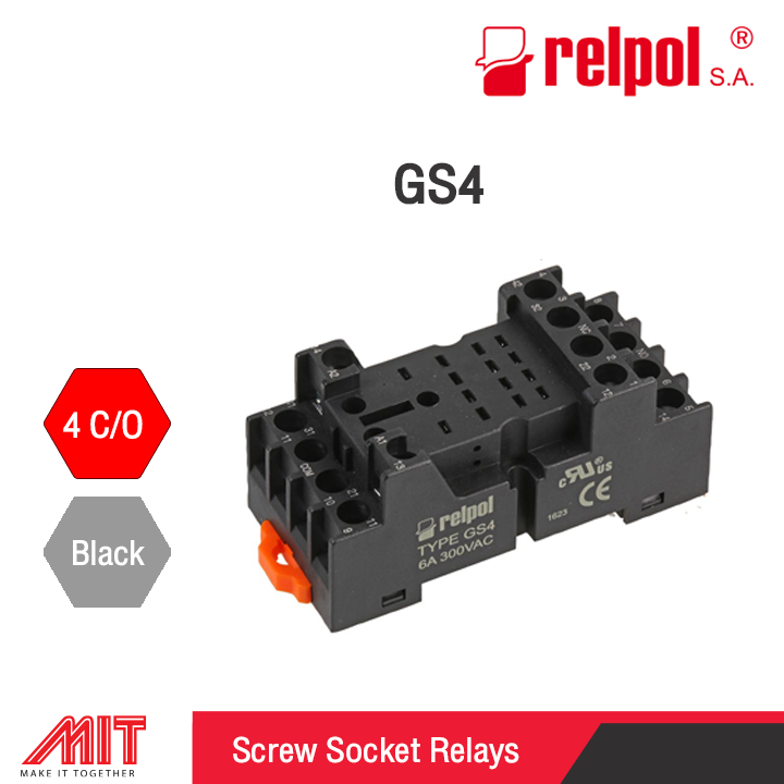 Socket for Relays 4 C/O / ขาเสียบรีเลย์ 4 C/O - Relpol , แพ็คละ 10 ชิ้น ...