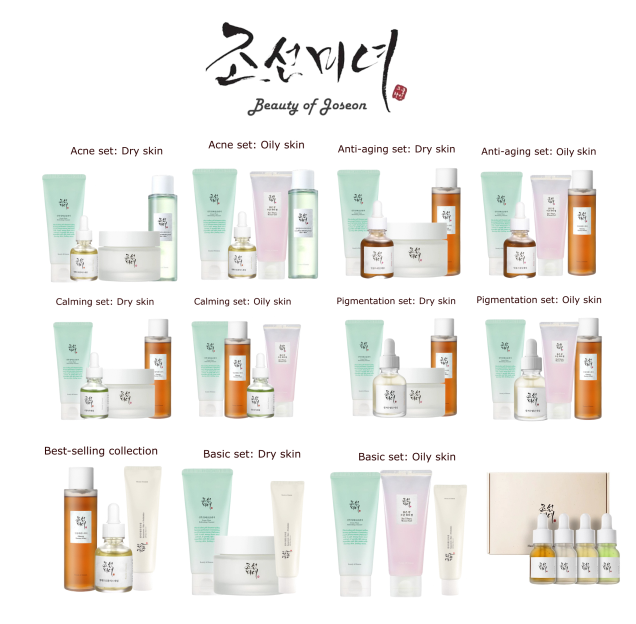 Beauty of Joseon Acne Prone/ Anti-aging/ Pigmentation/ Calming Skin Set ...
