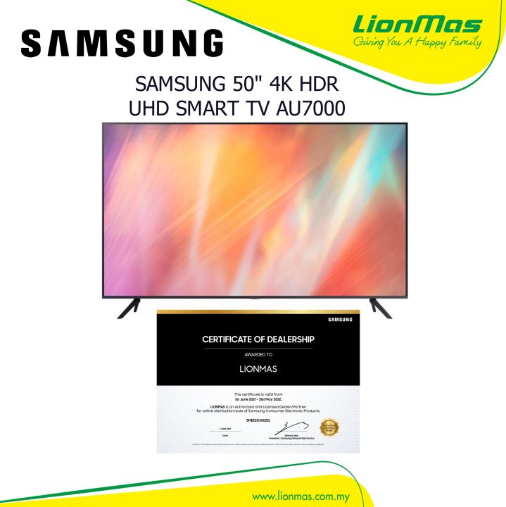 SAMSUNG 50" INCH AU7000 UHD 4K LED SMART TV UA50AU7000 / UA50AU7000KXXM ...