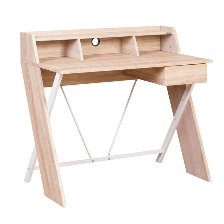 FURRADEC โต๊ะทำงาน พร้อมชั้นวางของ รุ่น CT-1424 สีบีช | Lazada.co.th