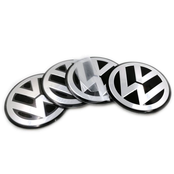 4PCS 90mm Wheel hub center cap sticker for Volkswagen VW Hub cover logo ...