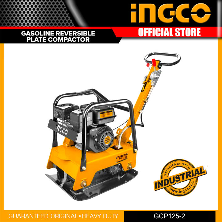 INGCO Gasoline Reversible Plate Compactor 127KG Petrol Engine GCP125-2 ...