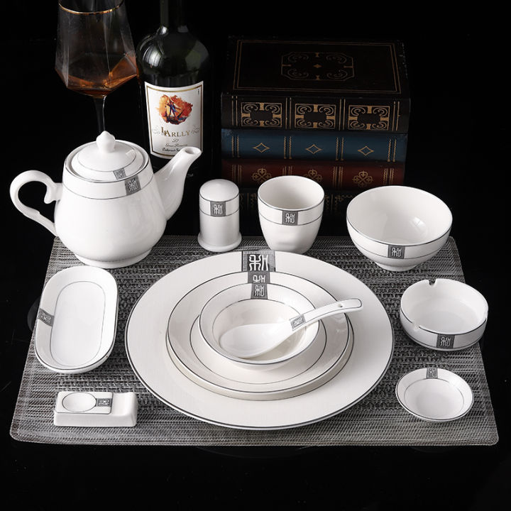 Hotel dining room tableware ceramic high-grade table set Hotel special ...