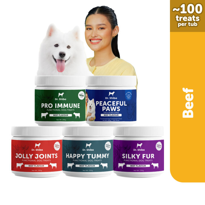 Dr. Shiba Peaceful Paws , Pro Immune, Happy Tummy, Silky Fur & Jolly ...