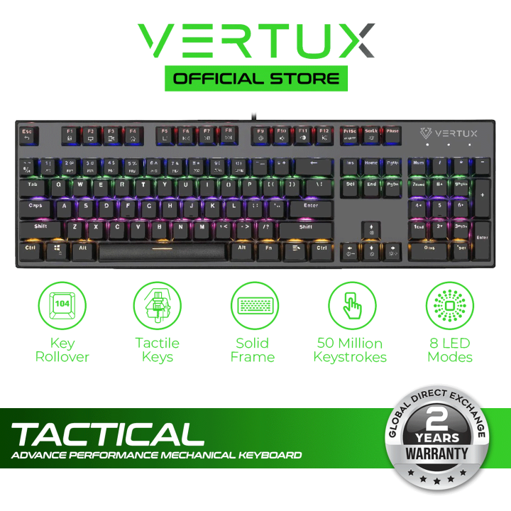 Vertux Tactical Advance Performance Mechanical Keyboard | Lazada PH