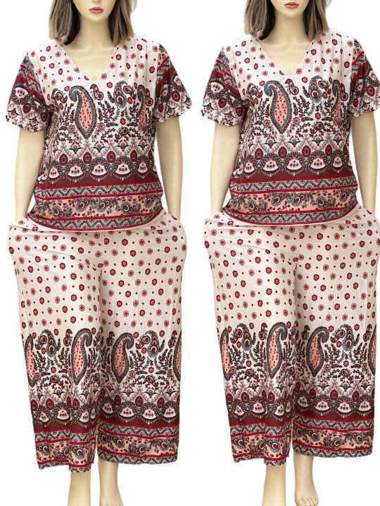 THAI PASTEL TERNO PANTS WITH 2-POCKET HIGH-QUALITY CAN FIT XL UP TO 4 ...