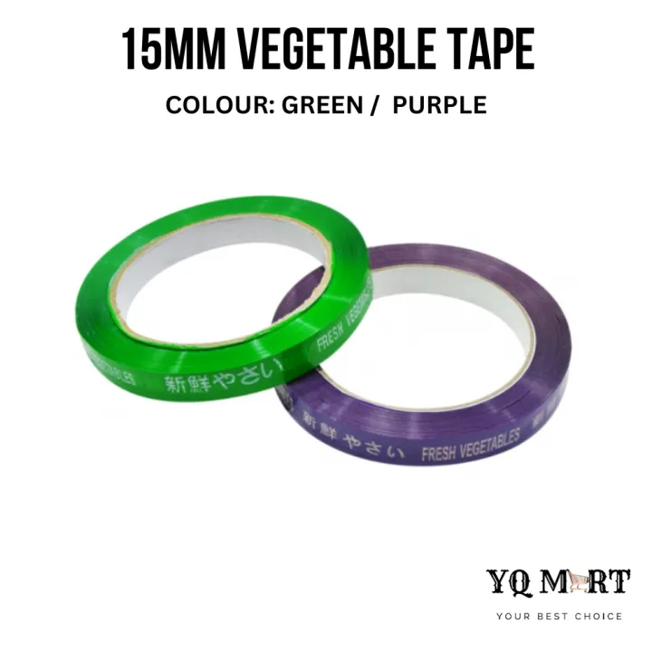 15MM Vegetable Tape 50M Opp Tape Sayur | Lazada