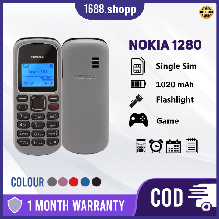 Nokia 1280 Old School Fullset Cellphone with warraanty refurbished ...