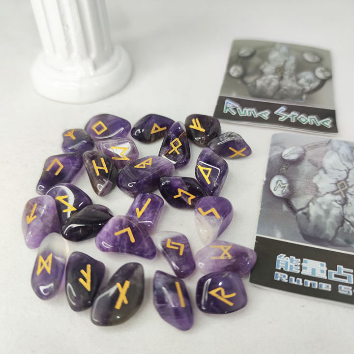 Natural High-quality Divination Crystal Rune Stone Set Irregularly ...
