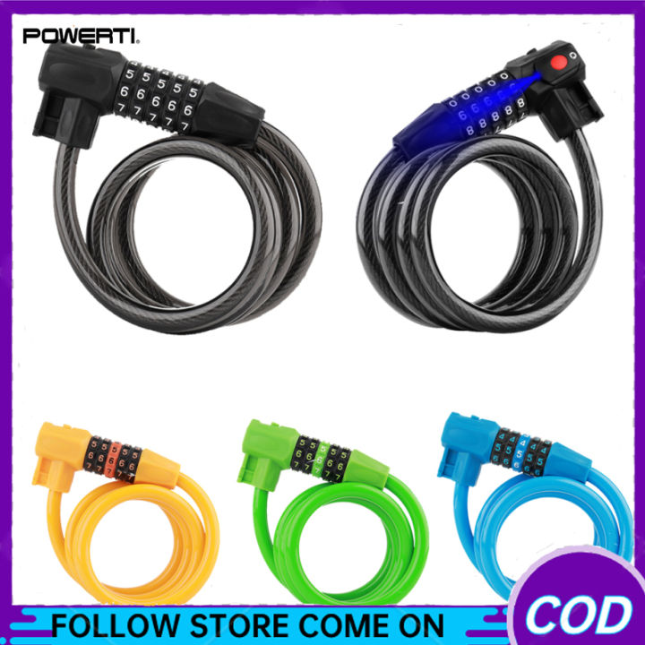 Security Bike Locks Heavy Duty Anti Theft 5 Digit Re-settable ...