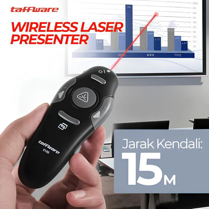 Penunjuk Red Laser Nirkabel USB RF Kontrol Jarak Jauh untuk Pena Laser ...