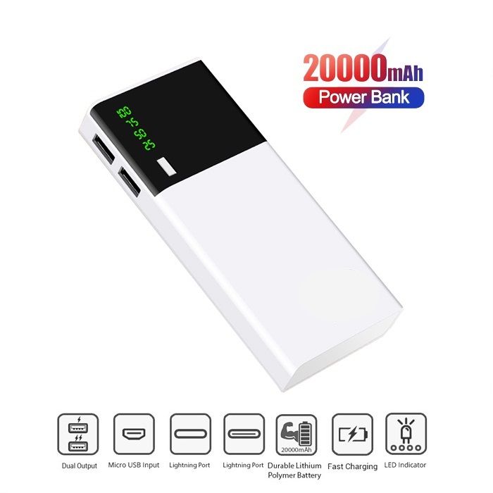 Powerbank 20000MAH Dual Output Portable Smart Power Bank (Quality and ...