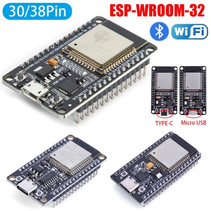 ESP-WROOM-32 ESP32 Bluetooth Wifi Dual Core ESP32-S ESP32 30 Pin Development Board CP2102 Type C ...