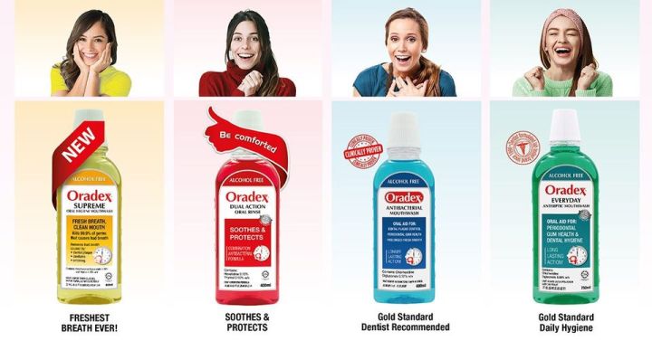 ORADEX Mouthwash (Dual action/Antibacterial/Everyday antiseptic) 90ml ...