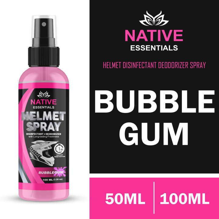 (Bubblegum scent) HELMET DISINFECTANT DEODORIZER SPRAY antibacterial refreshener by Native ...