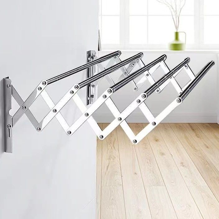 foldable stainless steel indoor 3/4/5 Poles Extendable space saver Wall ...