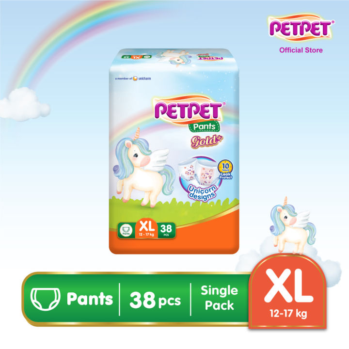 PETPET Pants Gold+ Super Jumbo Pack XL 1x38s (Unicorn) (1 Pack) | Lazada