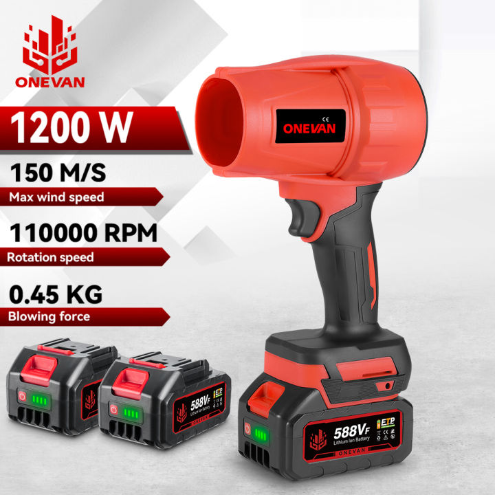 ONEVAN 150M/S Electric Air Blower Handheld Cordless Turbo Blower ...