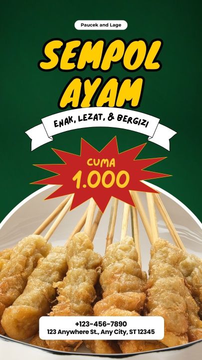 BANNER SEMPOL AYAM UKURAN 150X60CM GRATIS DESAIN DAN REVISI | Lazada ...