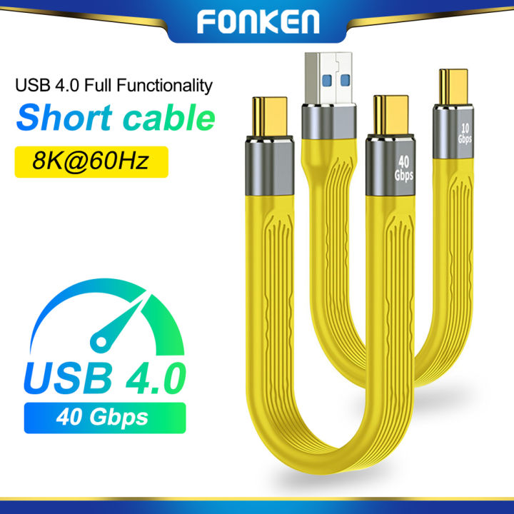 FONKEN USB 4.0 Gen3 Thunderbolt 3 Data Cable PD 100W 5A Fast Charging ... FONKEN USB 4.0 Gen3 Thunderbolt 3 Data Cable PD 100W 5A Fast Charging ...