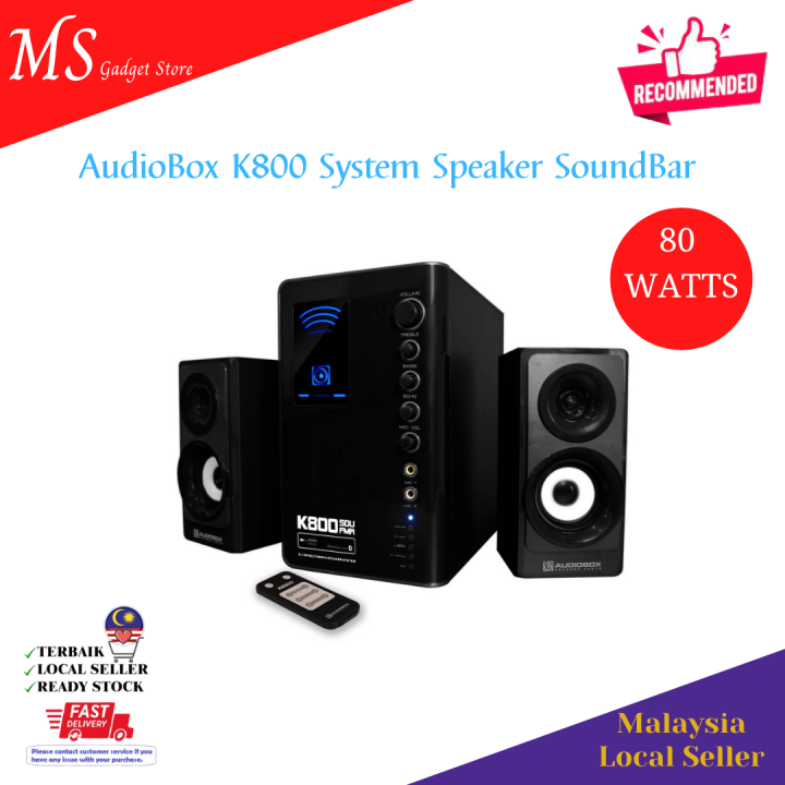 AudioBox K800 BTMI Bluetooth Multimedia 2.1 Speacker System Speaker ...