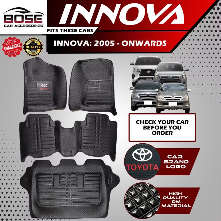 5D Diamond/Leather Car Deep Dish Matting for Toyota Innova 2005 2006 ...