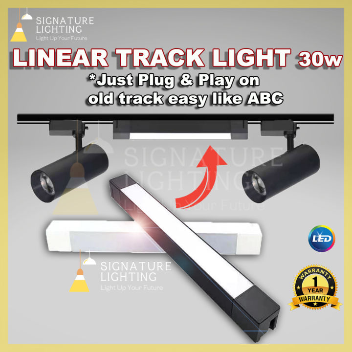 LINEAR LED TRACK LIGHT 30W Plug & Play *Warranty 1 Year* Ready Stock ...