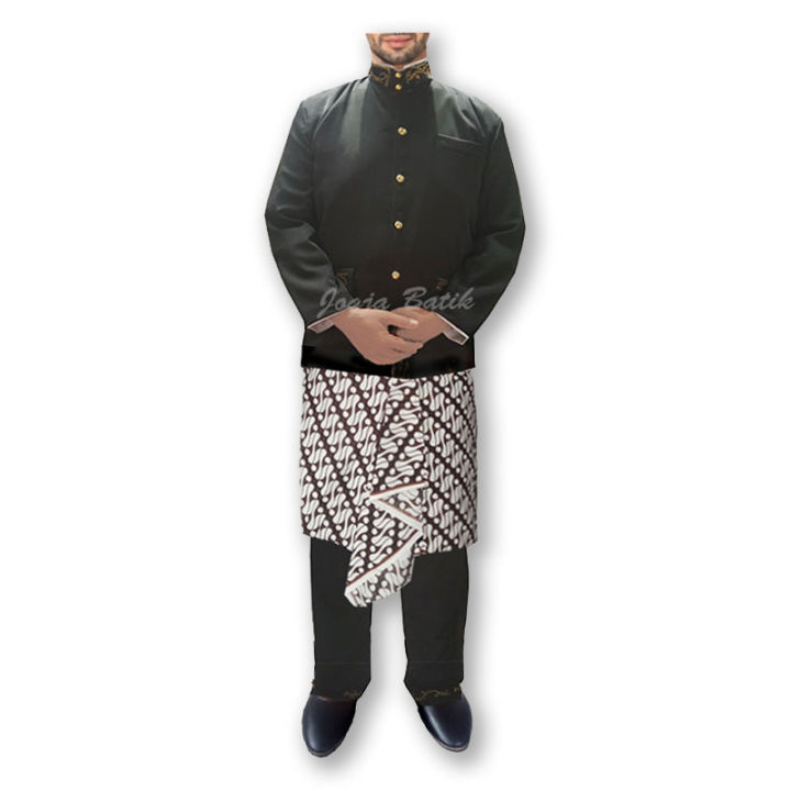 Setelan Beskap Sunda Bordir Celana dan Sembong Sapit Urang | Lazada ...