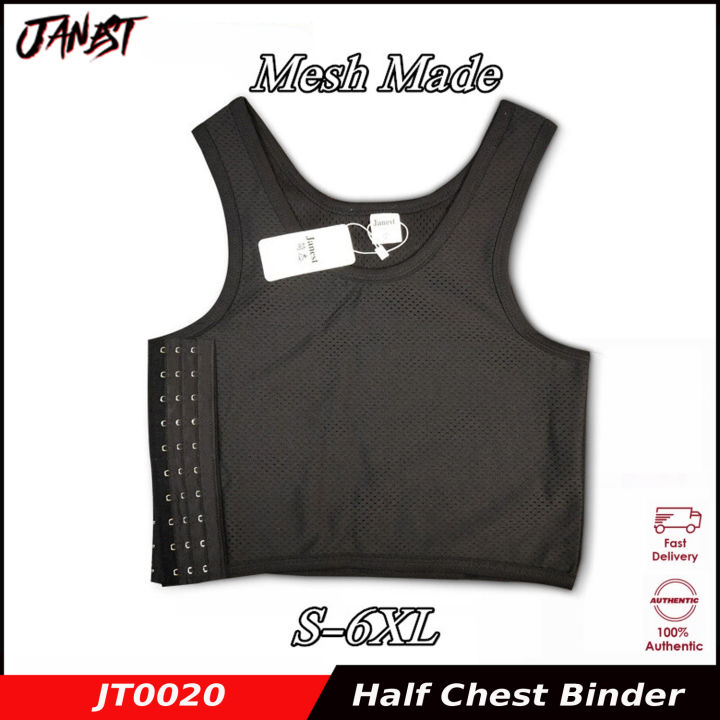 2 Pieces JANEST Double Layer Mesh Chest Binder for Tomboy Trans LES ...