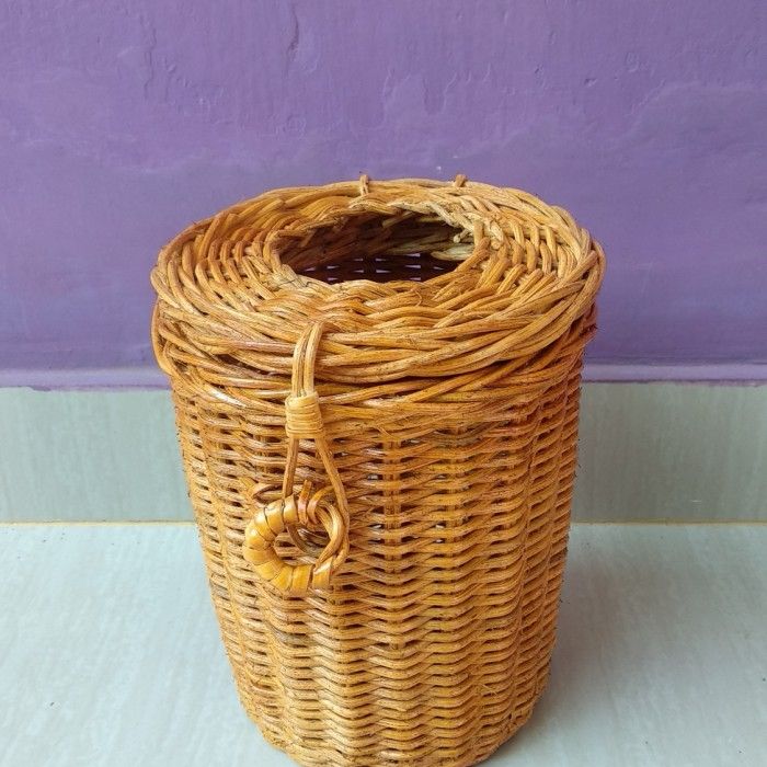 KERANJANG TISU ROTAN BULAT 15X15 CM | Lazada Indonesia