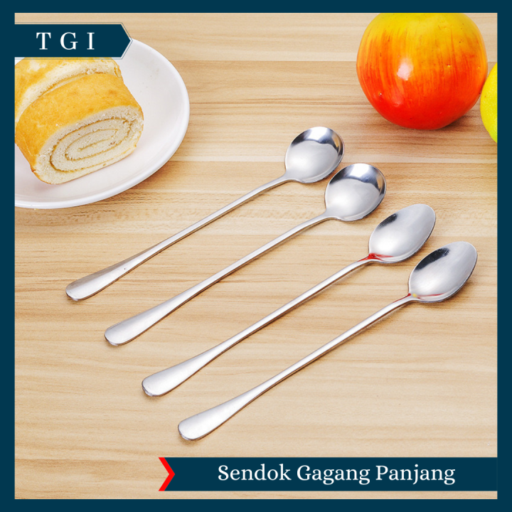 SENDOK STAINLESS PANJANG OVAL & BULAT / SENDOK ES KOPI PANJANG / SENDOK ...