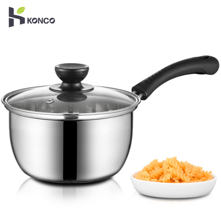 Konco 18cm Milk Soup Pot Korean style Pot 410 Stainless steel Instant ...