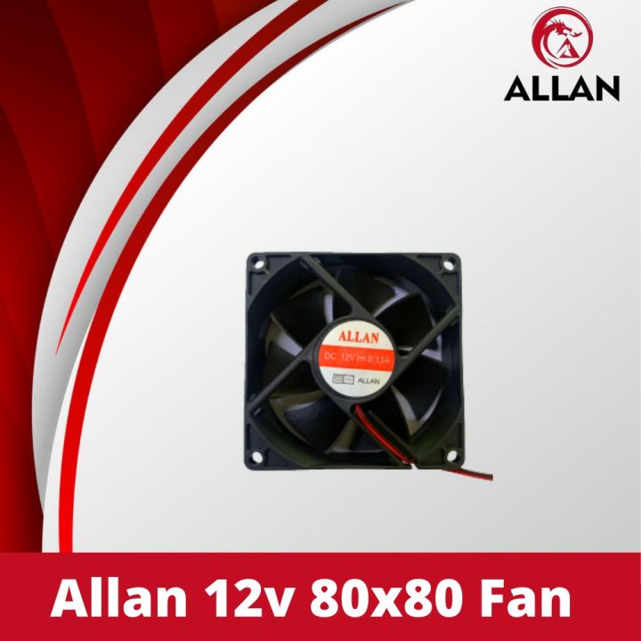 Allan COOLING FAN 12V 80mm FOR CPU CASE pisonet/piso net/pisowifi/piso ...